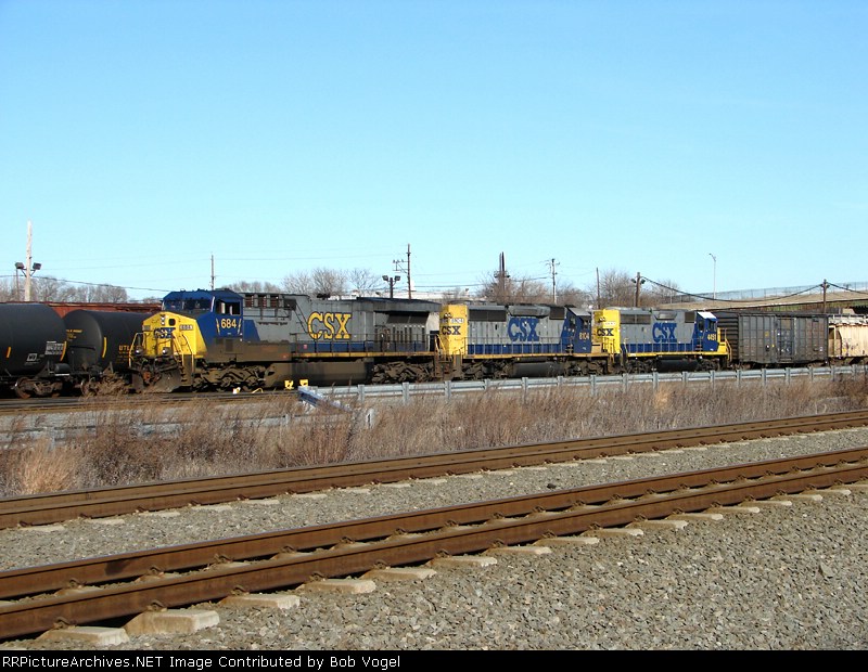 CSX 684, 8104, and 4451